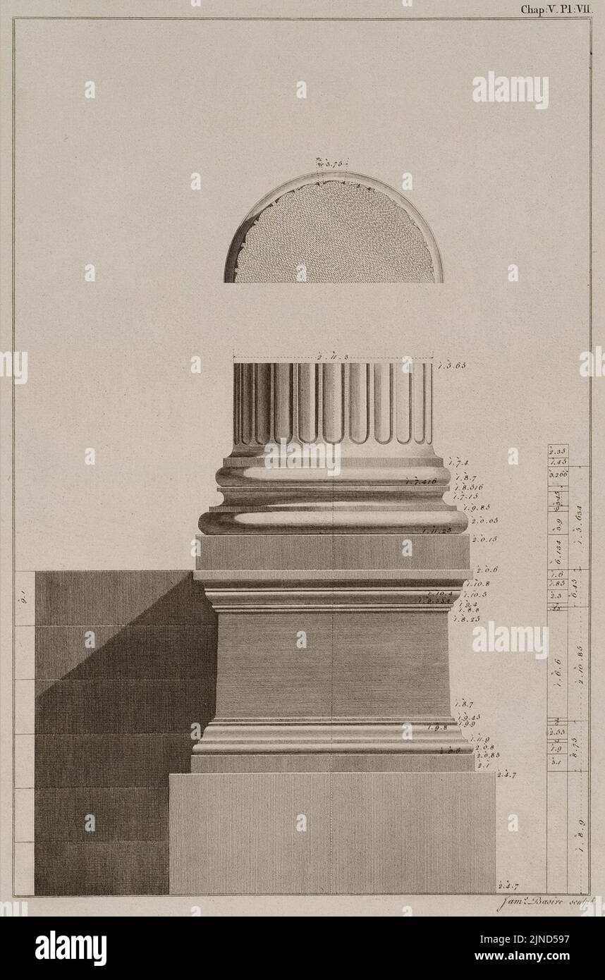 The base of one of the four fluted columns of the portal - Stuart James ...