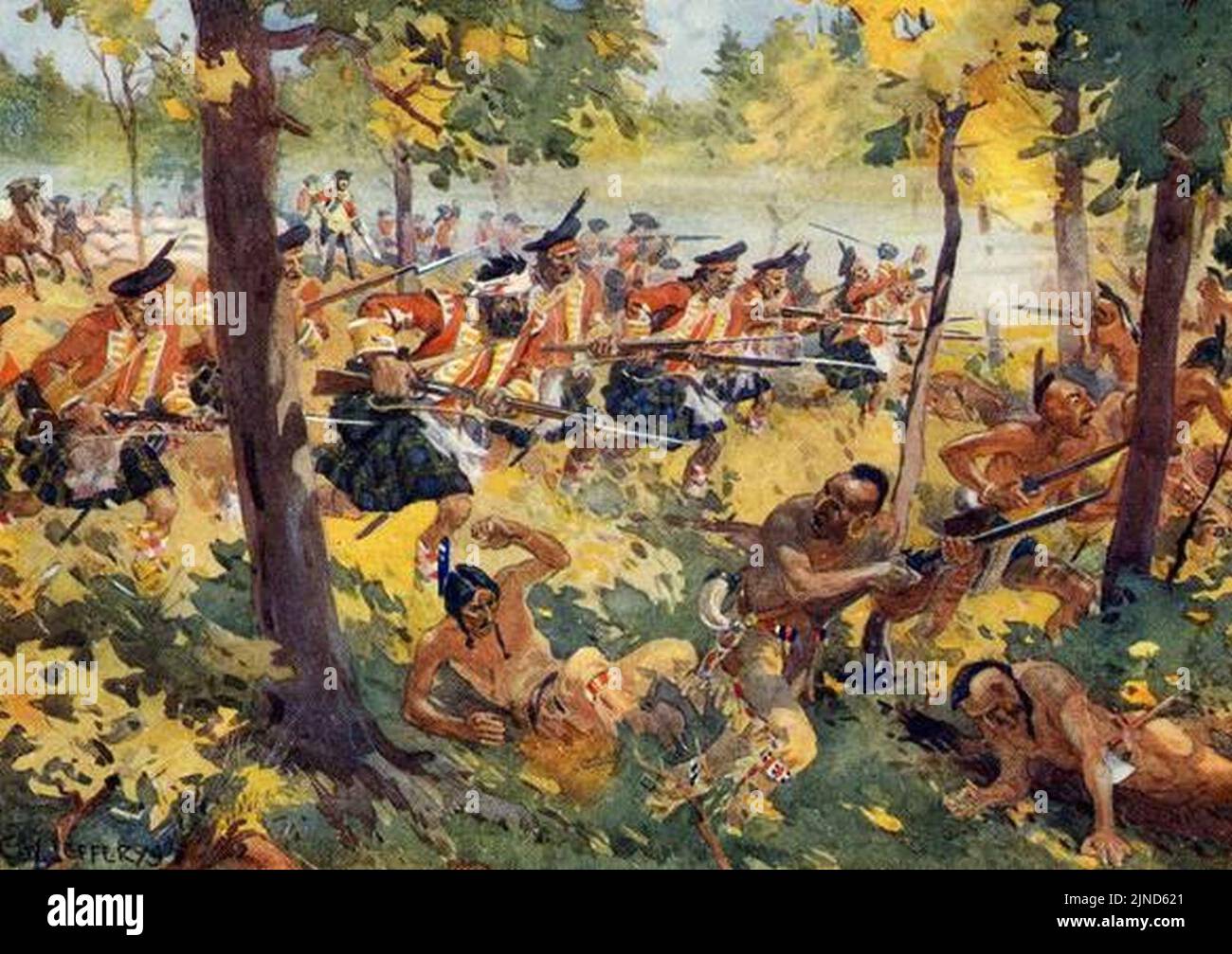 The Battle of Bushy Run Stock Photo - Alamy