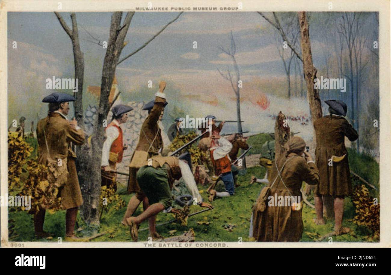 The Battle of Concord Stock Photo - Alamy