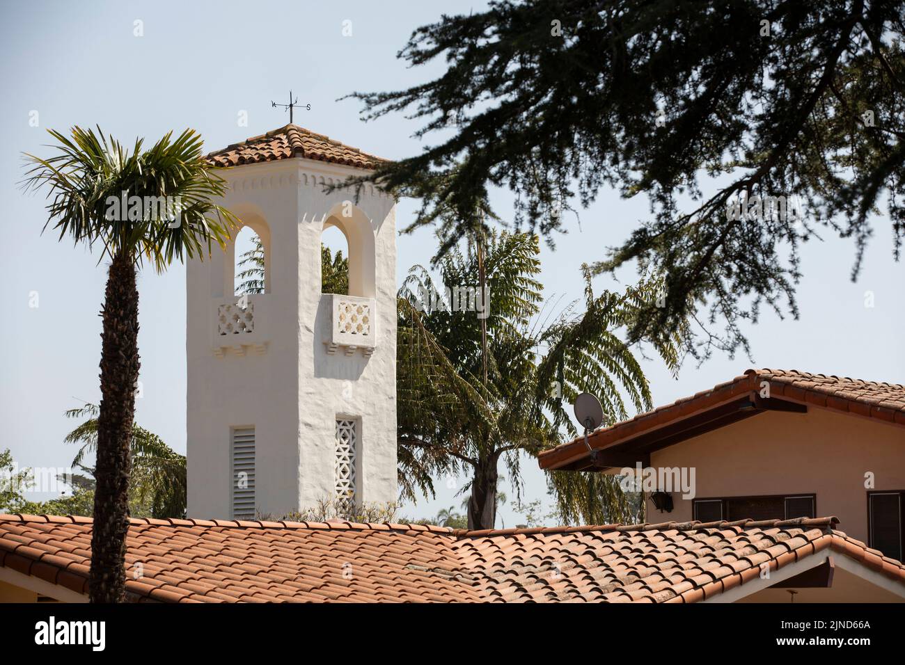 Daytime view of the historic block of downtown Montecito, California ...