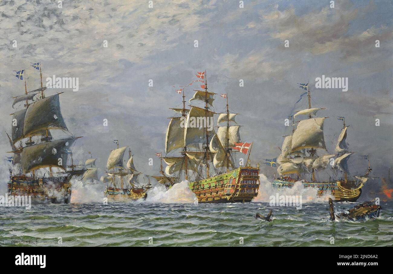 The battle of Koge Bay, Denmark, by Christian Bogo Stock Photo - Alamy