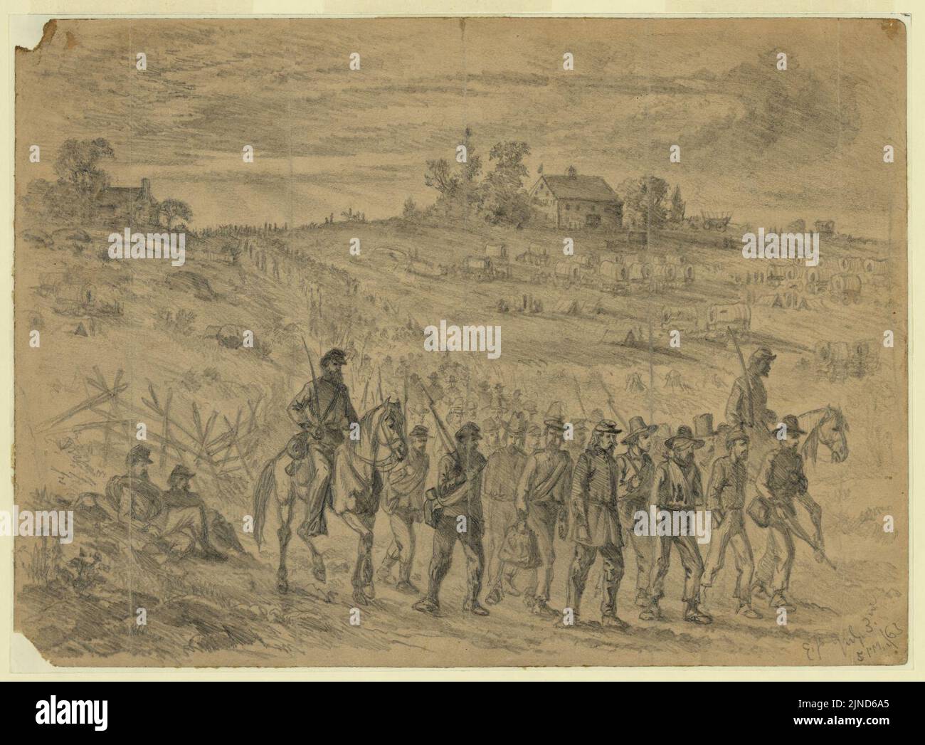 The battle of Gettysburg-Prisoners belonging to Gen. Longstreet's Corps ...