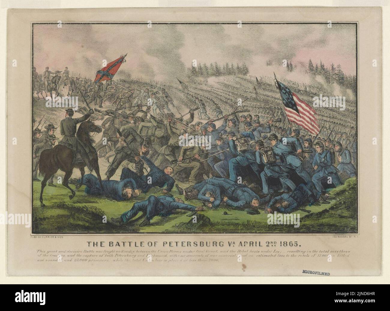 The battle of Petersburg Va. April 2nd 1865 Stock Photo - Alamy