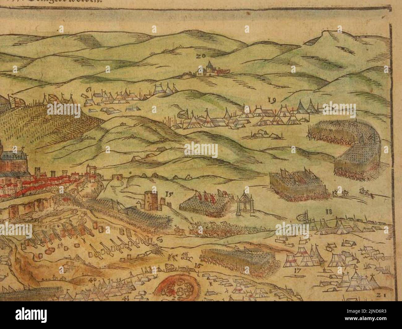 The battle of St. Quintin, Picardy Upper right (1600 Stock Photo - Alamy