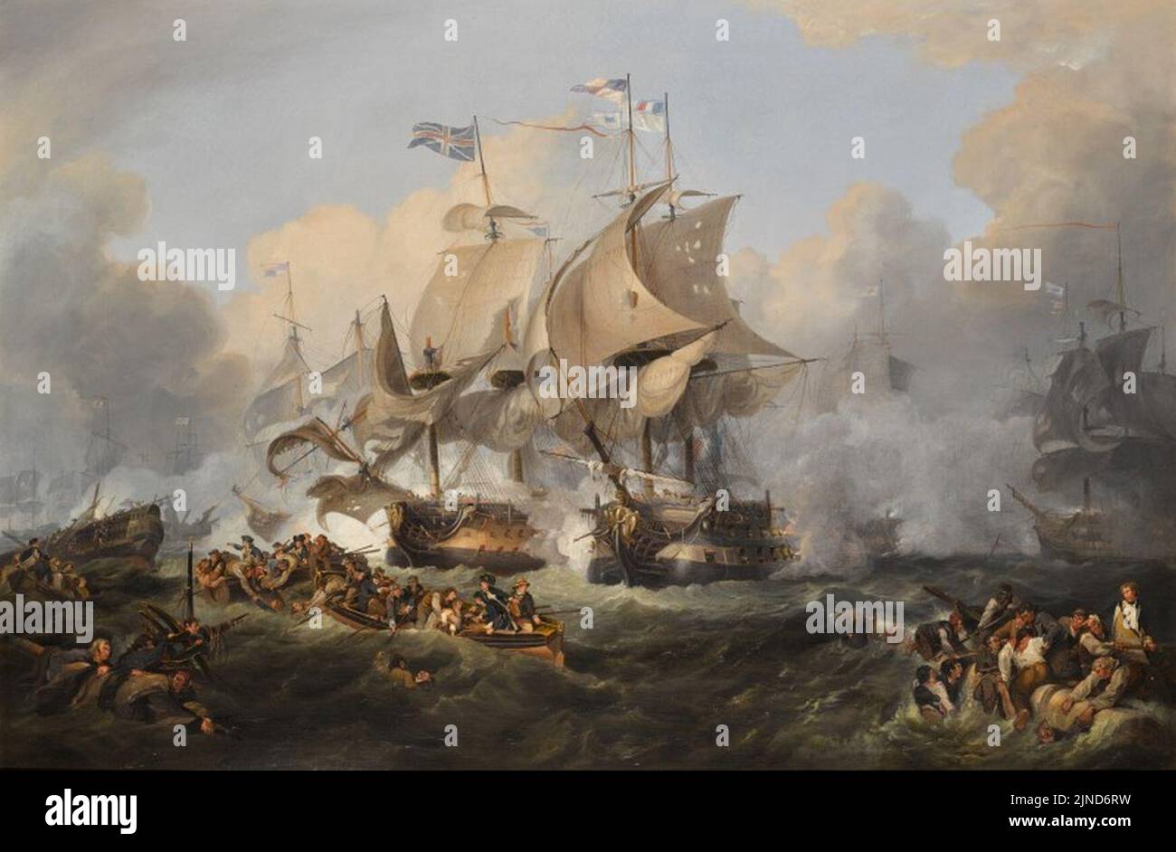 The Battle of the First of June, 1794 (After Philip De Loutherbourg ...
