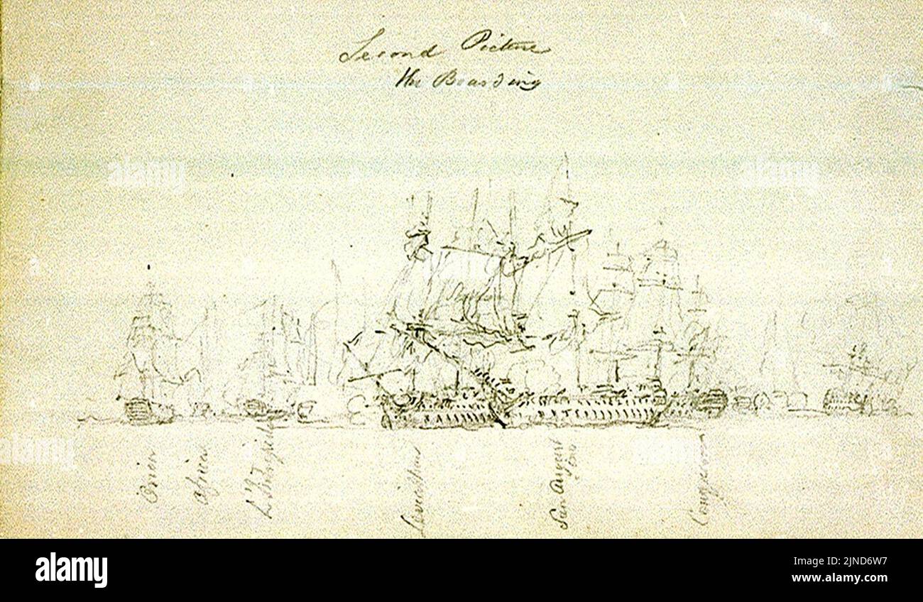 The Battle of Trafalgar, 21 October 1805; 'Second Picture', the ...
