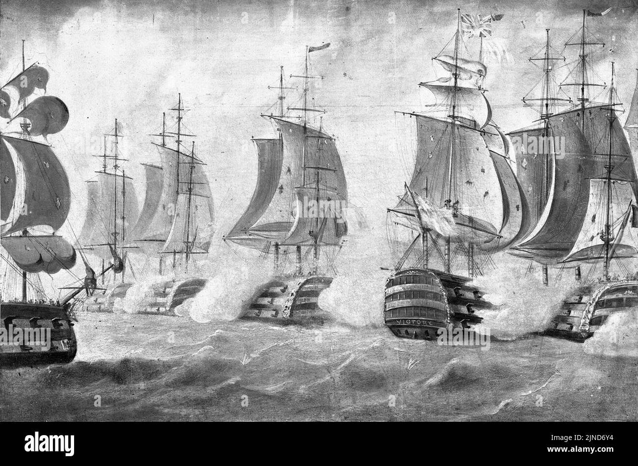 The battle of Trafalgar, 21 October 1805 Stock Photo - Alamy