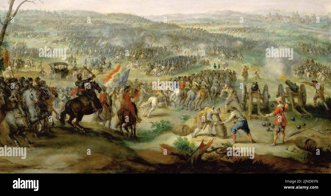 The Battle of White Mountain (by Peter Snayers Stock Photo - Alamy