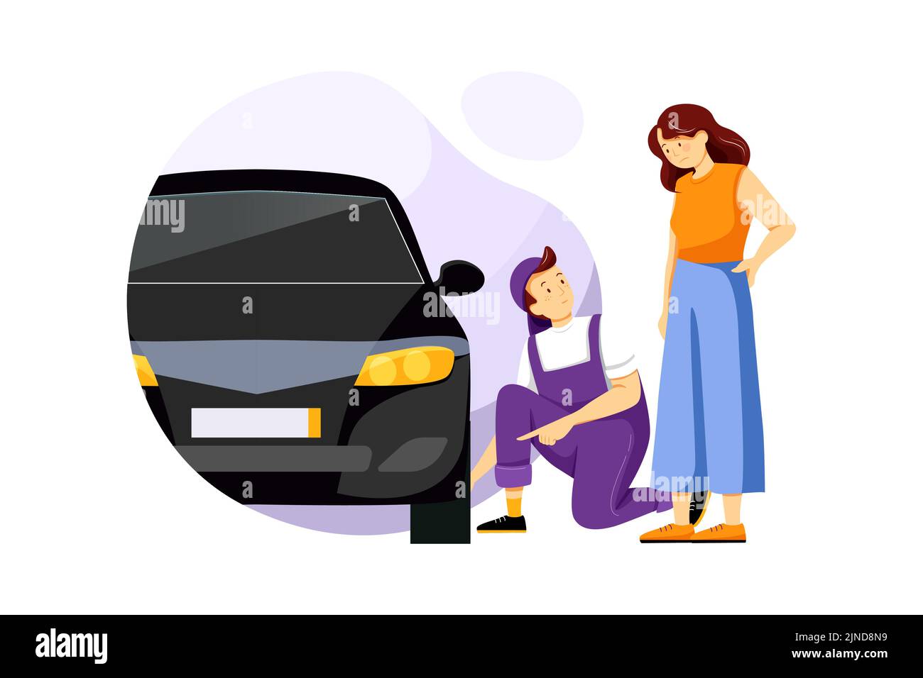 Car Repair Illustration concept. Flat illustration isolated on white ...