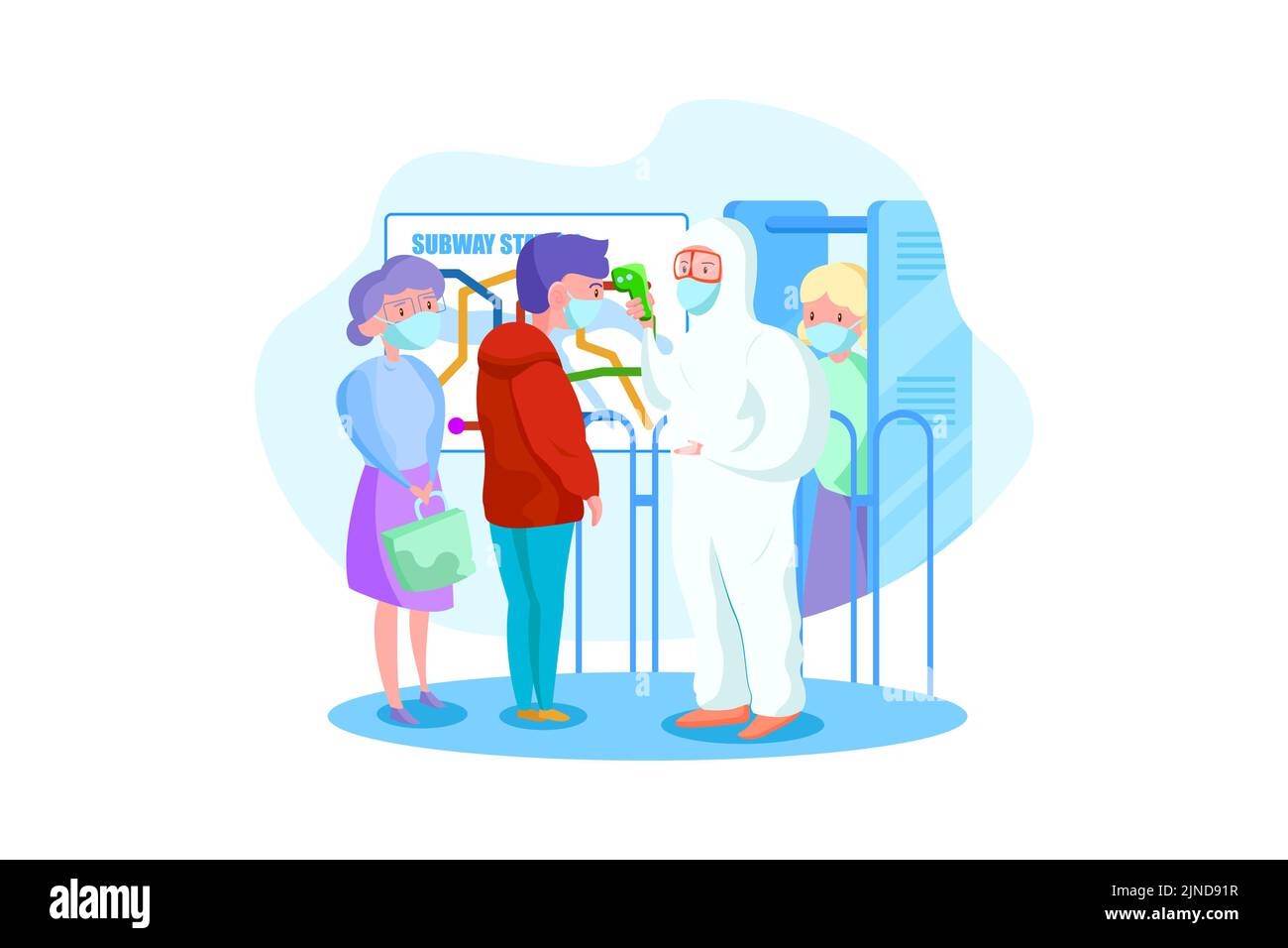 The New Normal Illustration concept. Flat illustration isolated on ...