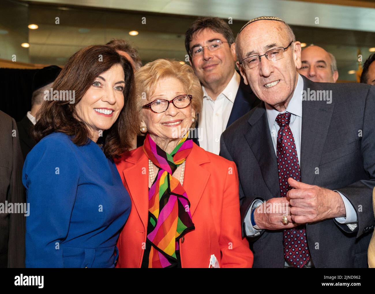 New York, NY - August 10, 2022: Governor Hochul pose with Holocaust ...