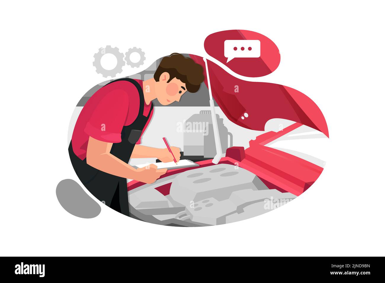 Professions Illustration concept. Flat illustration isolated on white ...