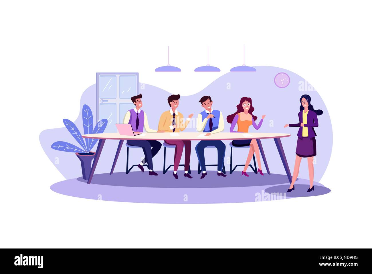 Job Interview Illustration concept. Flat illustration isolated on white ...
