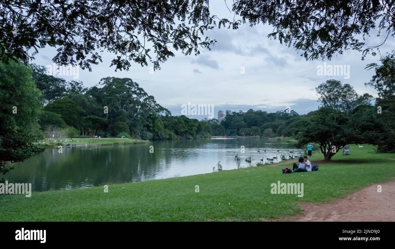 View of Ibirapuera Park, the first metropolitan park in São Paulo ...