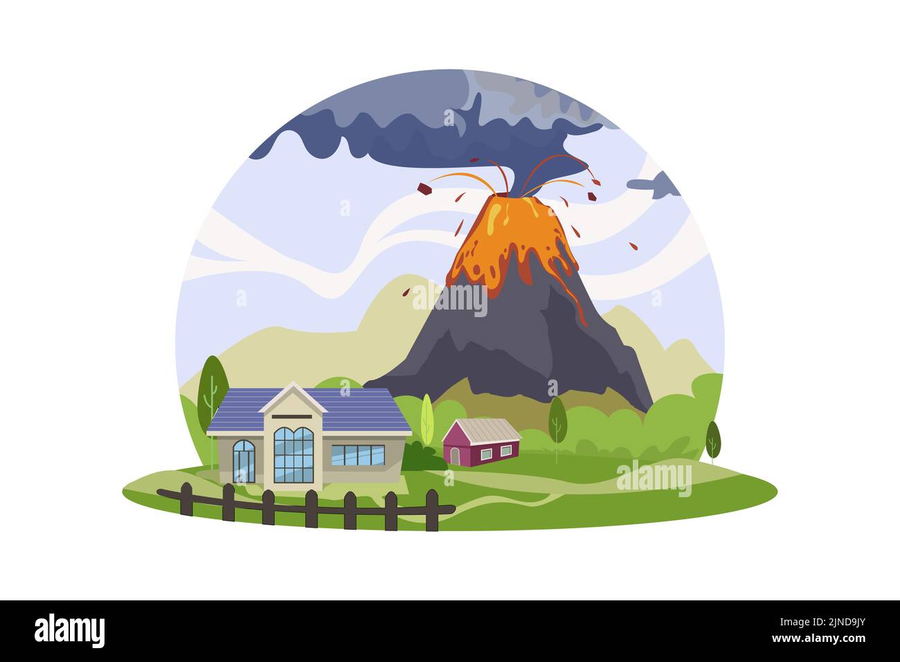 Natural Disasters Illustration concept. Flat illustration isolated on ...