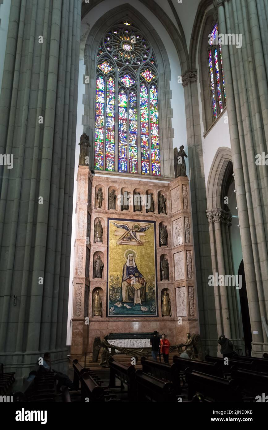 Architectural detail of the São Paulo Metropolitan Cathedral, also ...