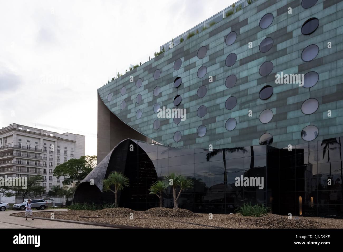 Architectural detail of the Hotel Unique, a well-known hotel for its ...