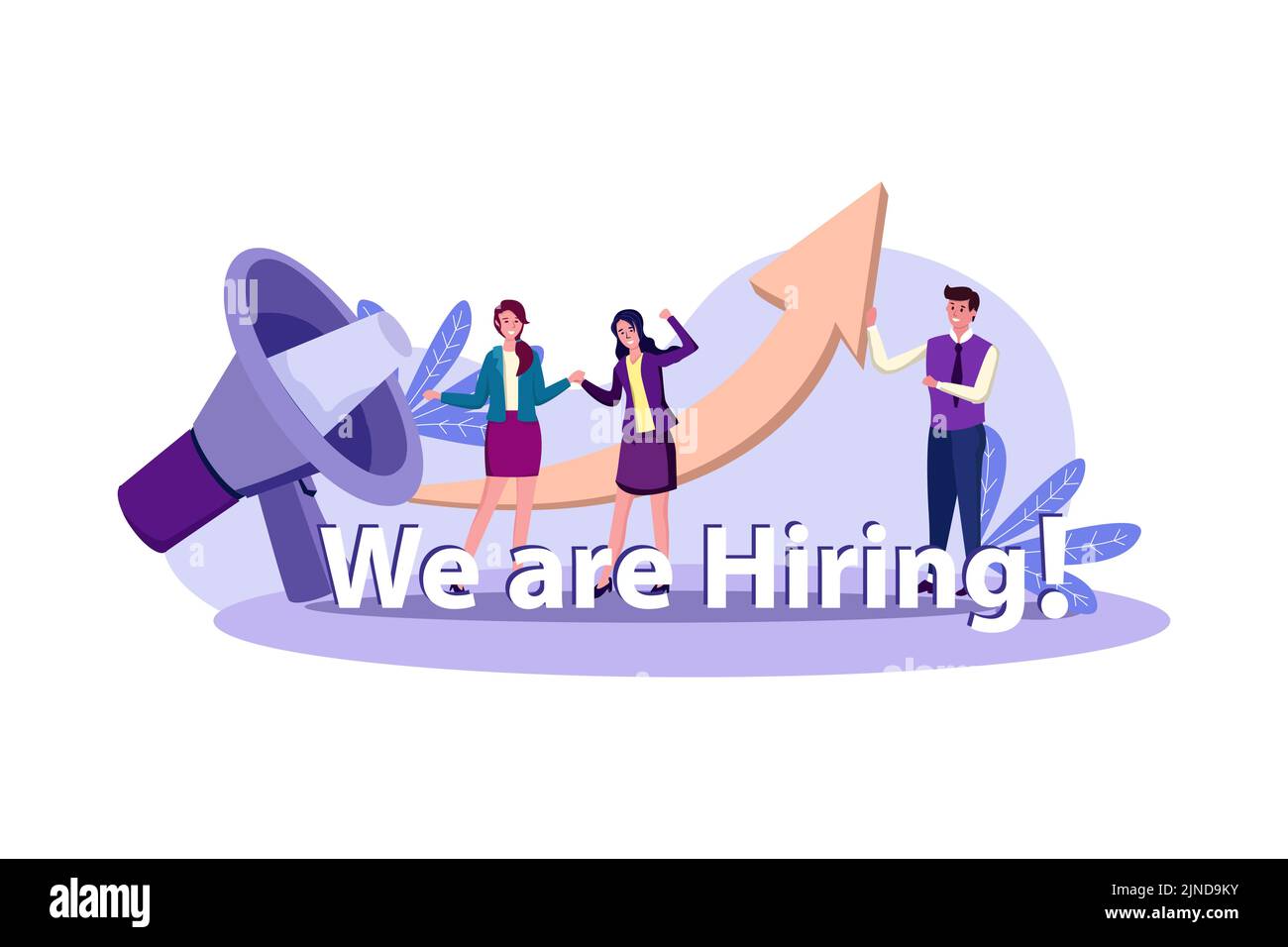 Job Interview Illustration concept. Flat illustration isolated on white ...
