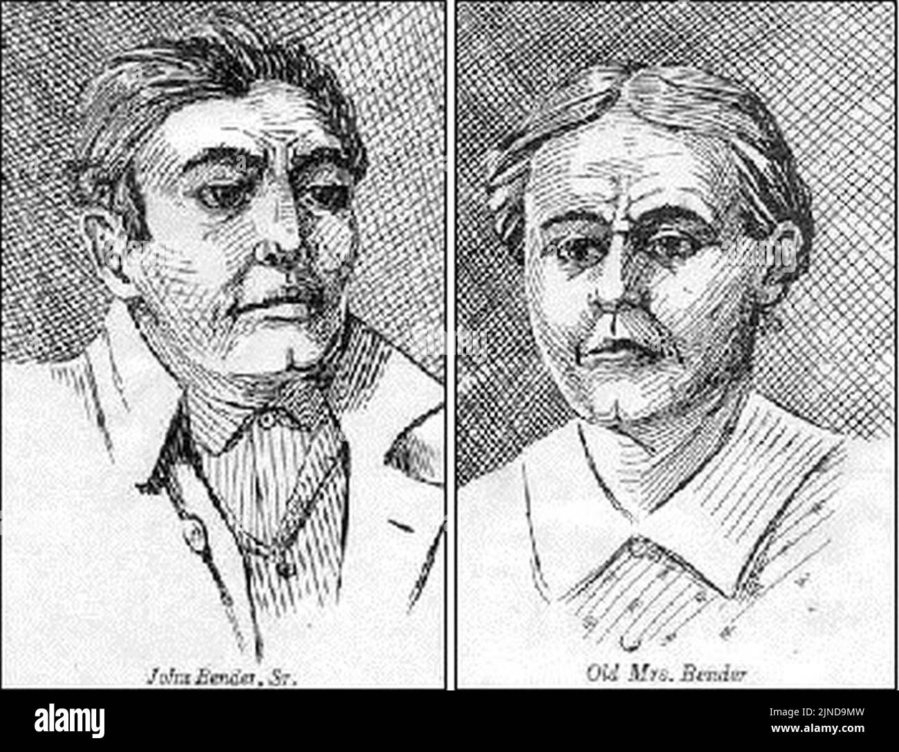 The Benders in Kansas (AKA Bloody Benders) (father and mother Stock ...