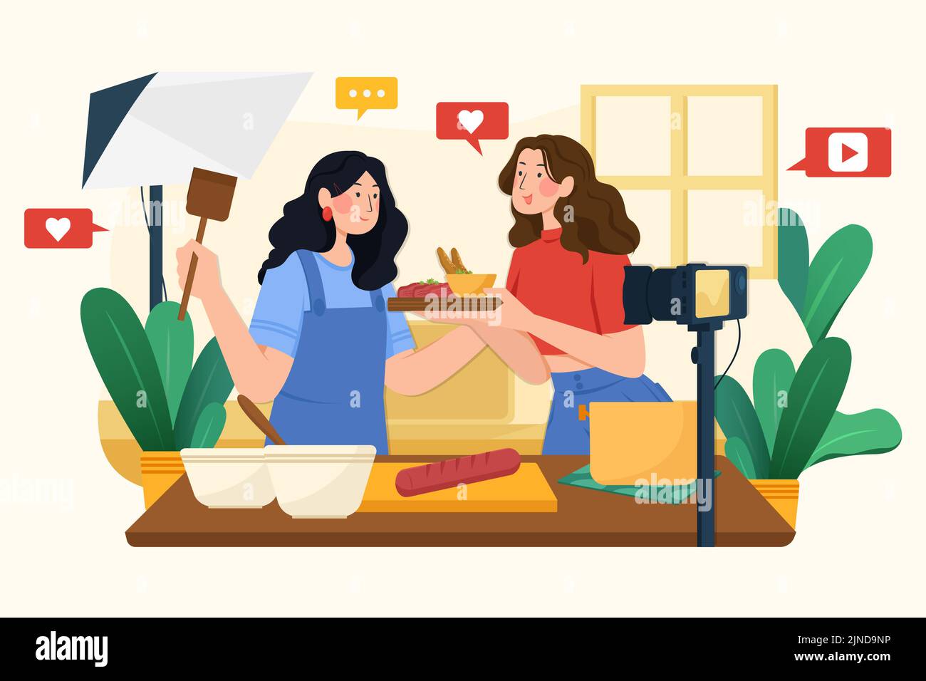 Live Streaming Illustration concept. Flat illustration isolated on ...