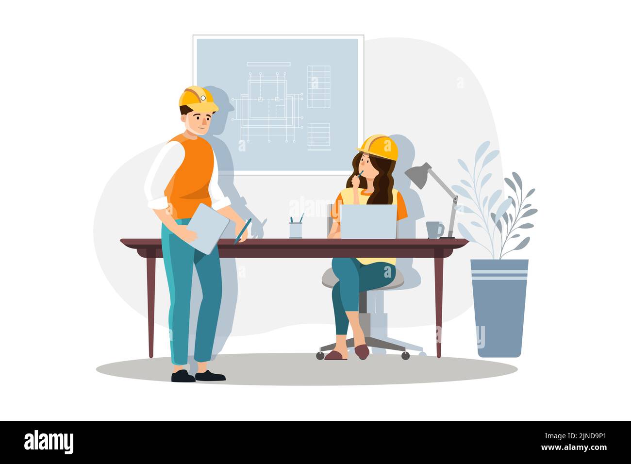 Tractor on construction site Stock Vector Images - Alamy