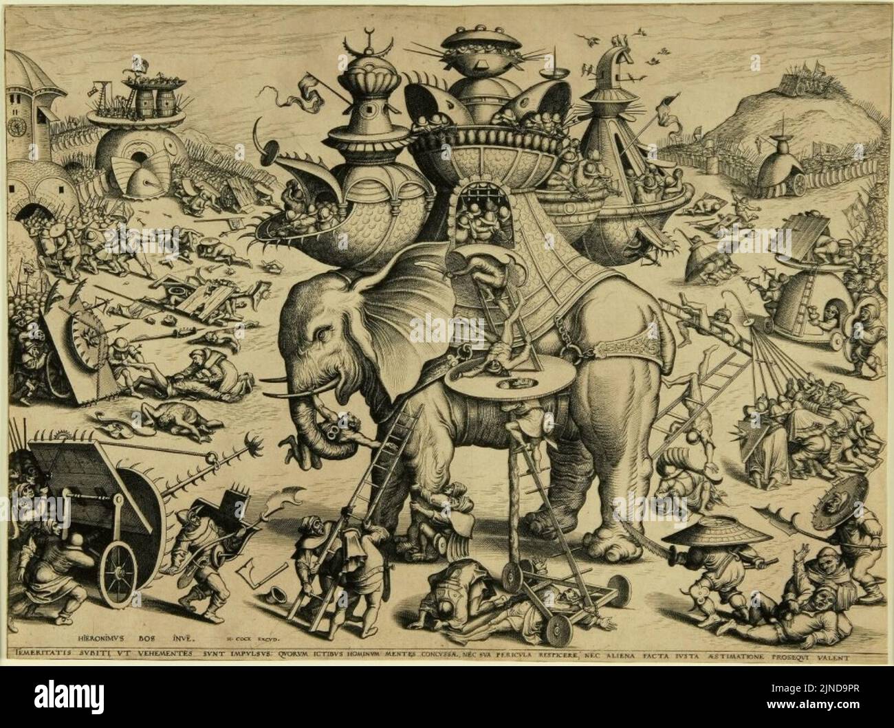 The Besieging of an Elephant 002 Stock Photo - Alamy