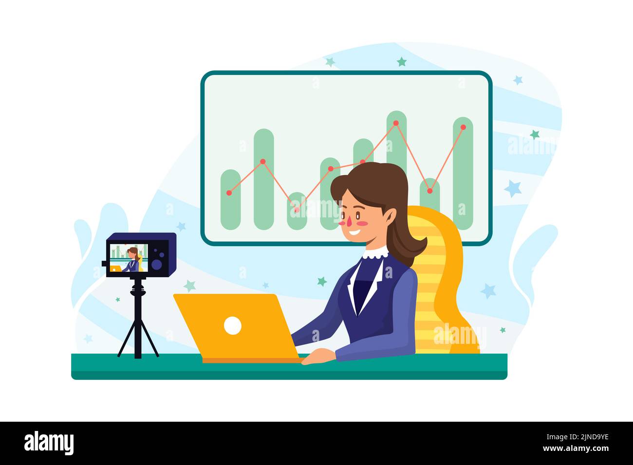 Live Streaming Illustration concept. Flat illustration isolated on ...