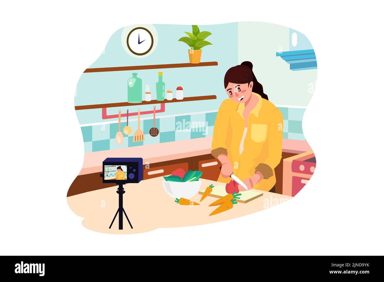 Live Streaming Illustration concept. Flat illustration isolated on ...