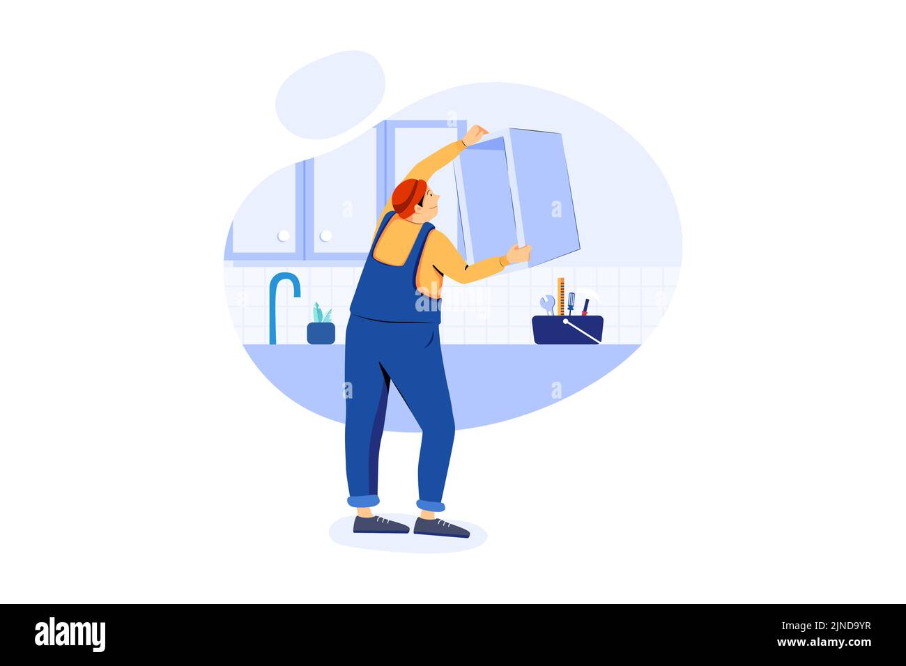Handyman Service Illustration concept. Flat illustration isolated on ...