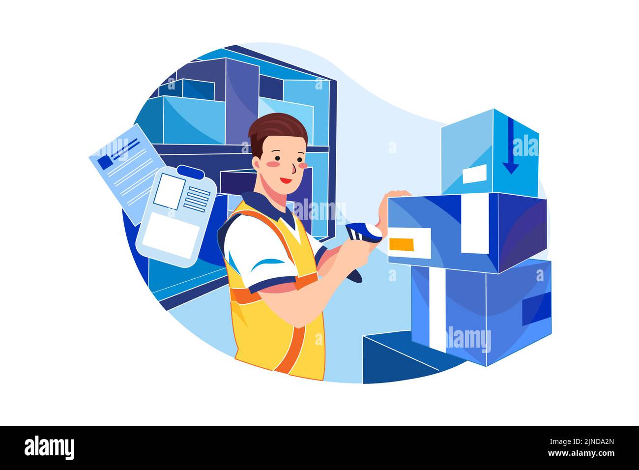 Professions Illustration concept. Flat illustration isolated on white ...