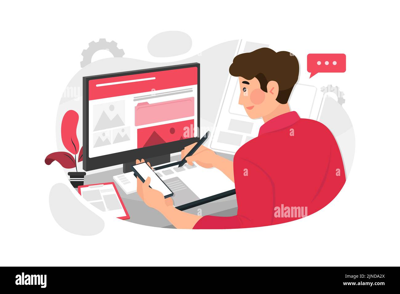 Professions Illustration concept. Flat illustration isolated on white ...