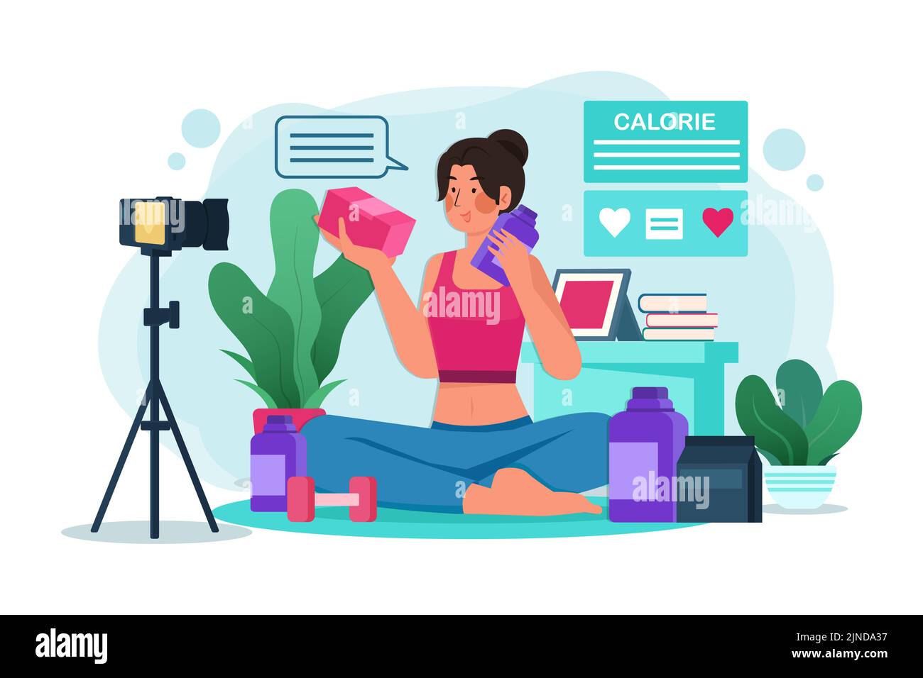 Live Streaming Illustration concept. Flat illustration isolated on ...