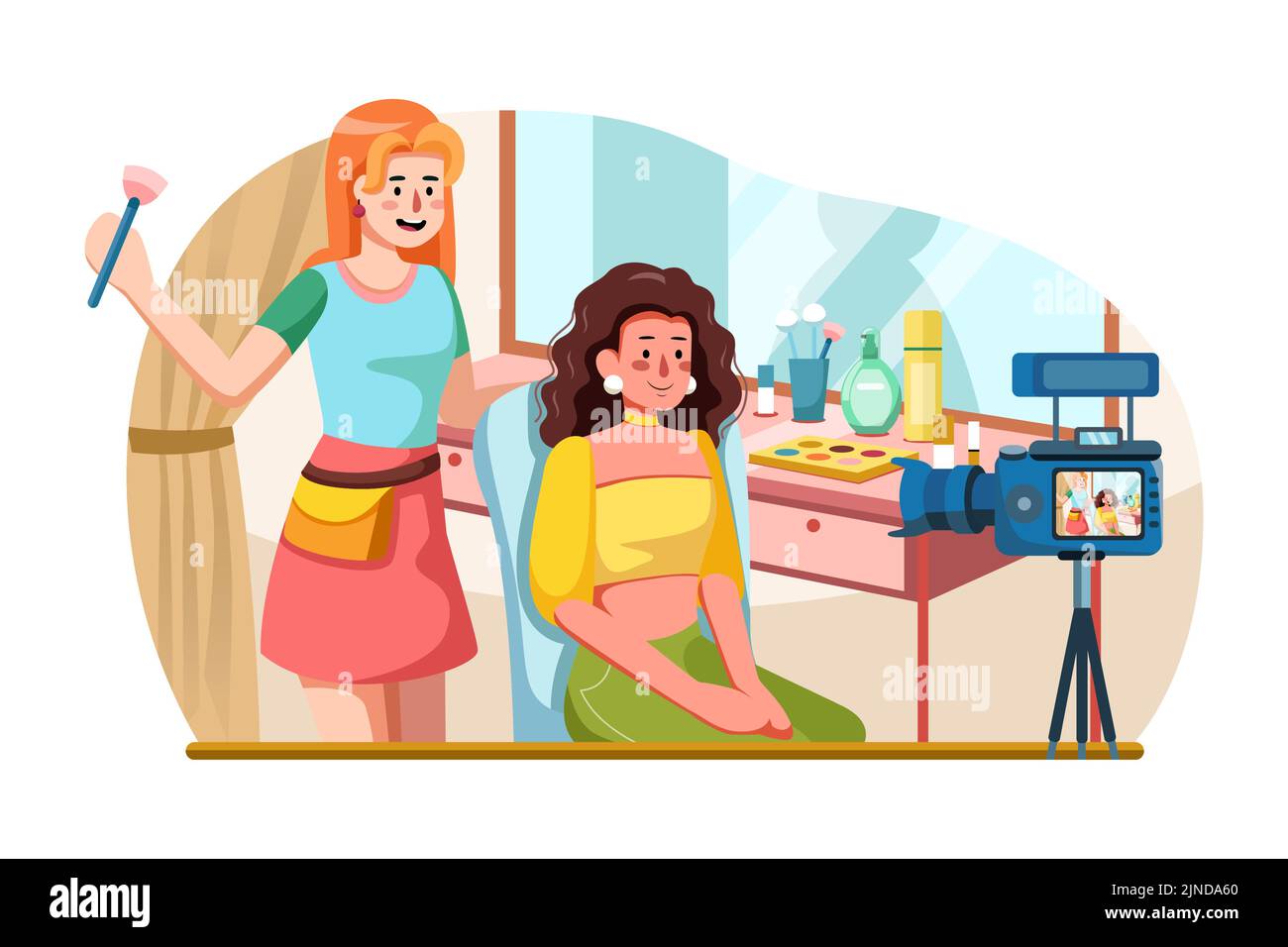 Live Streaming Illustration concept. Flat illustration isolated on ...