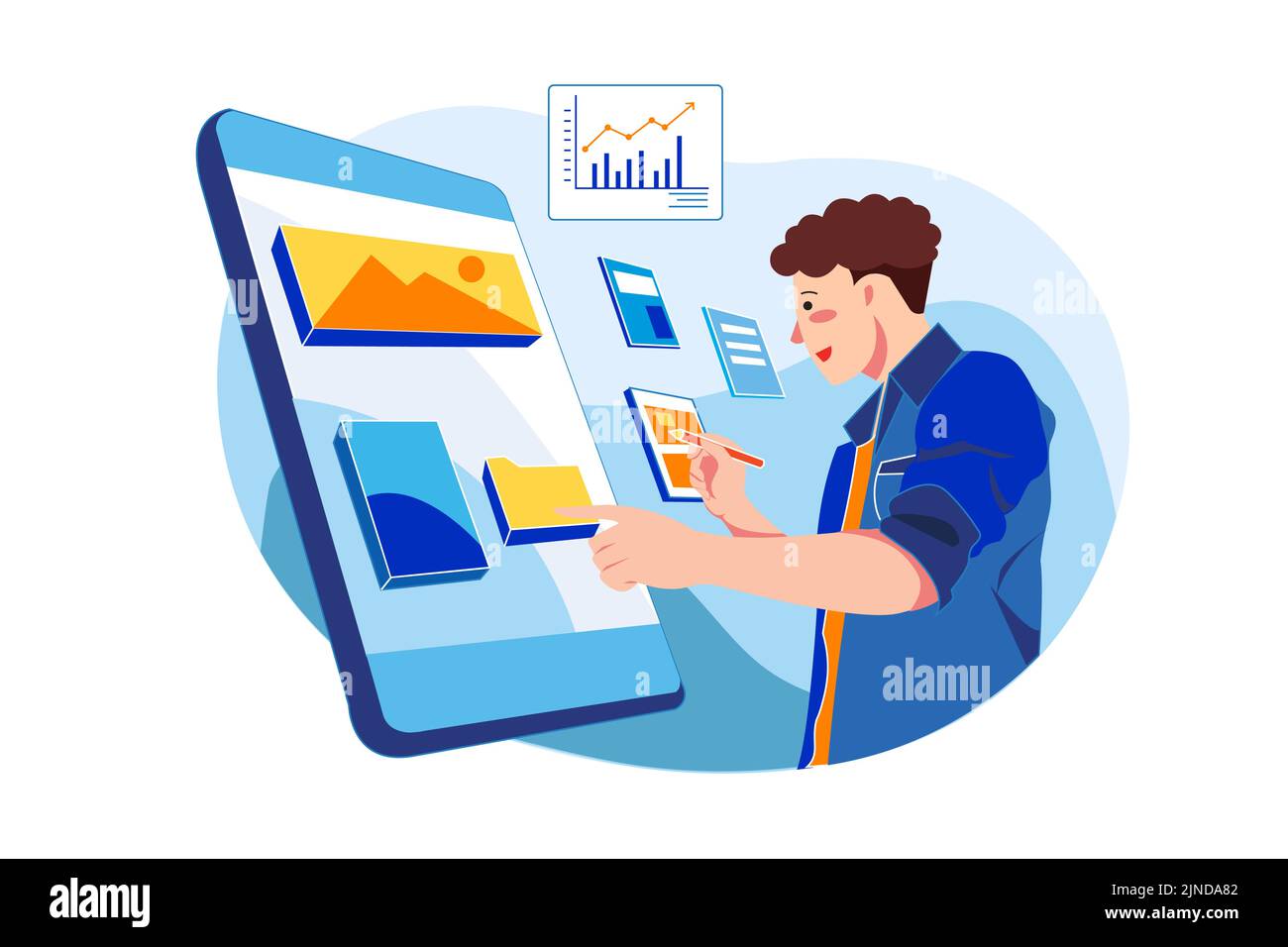 Professions Illustration concept. Flat illustration isolated on white ...