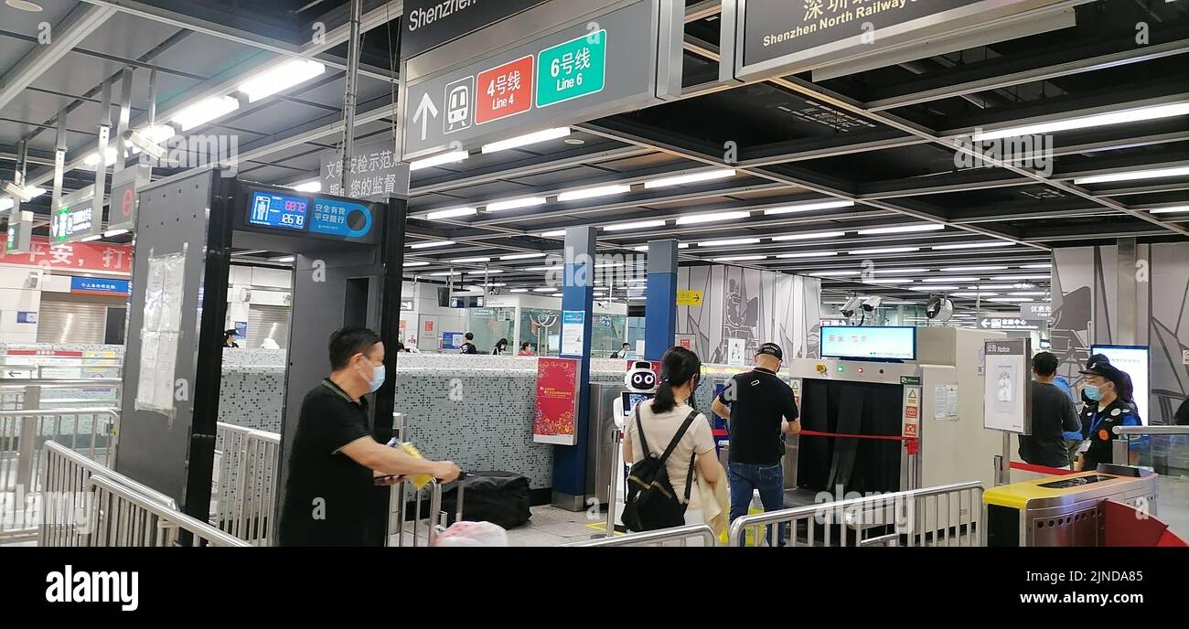 Shenzhen, China: passengers entering Shenzhen by high-speed rail must ...