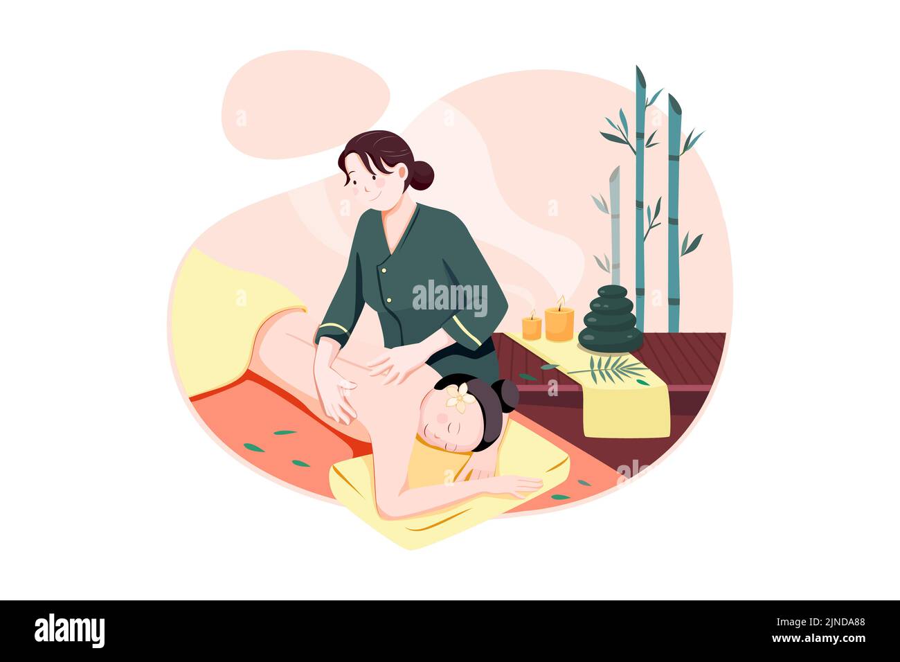 Massage Service Illustration concept. Flat illustration isolated on ...