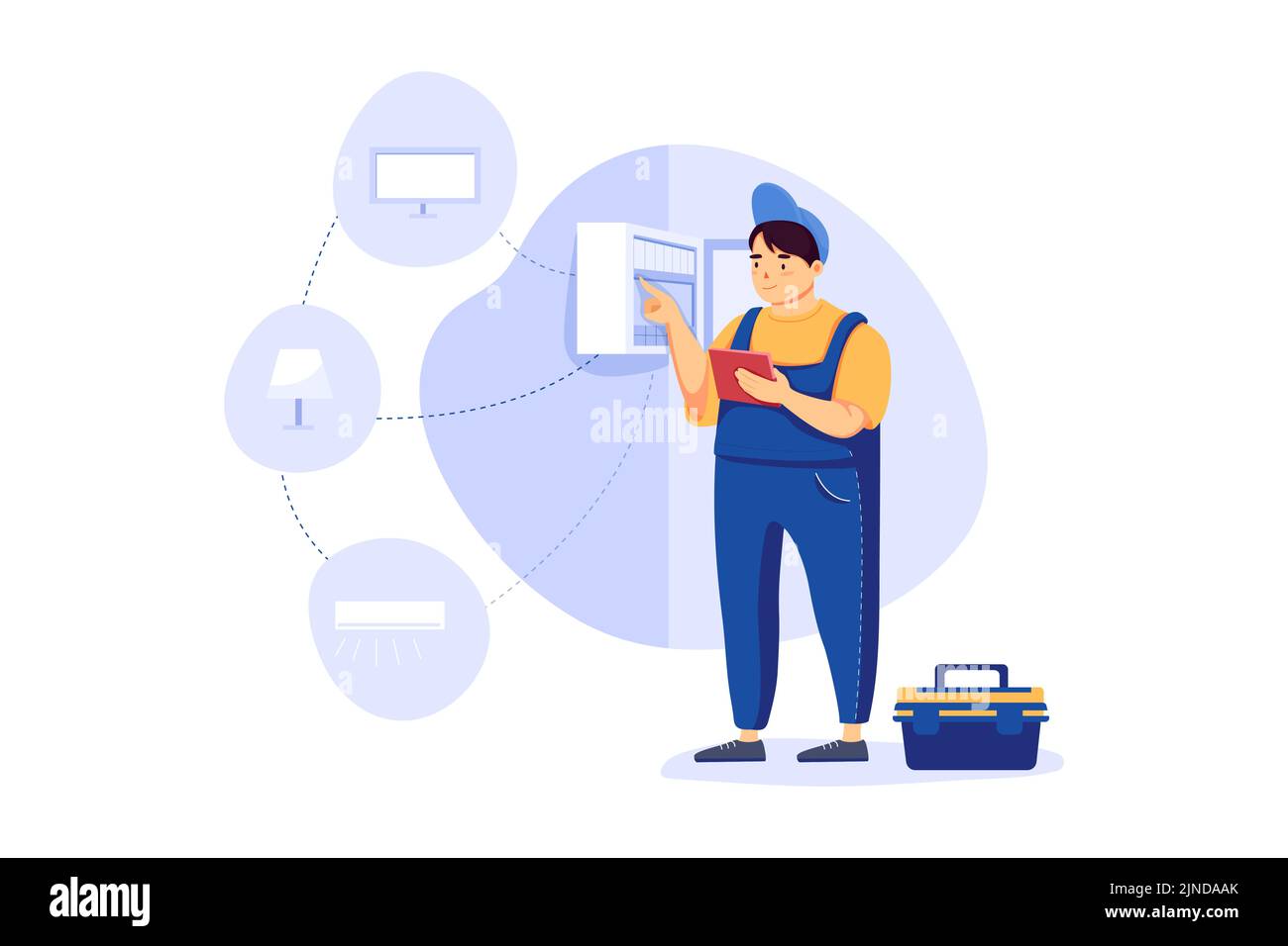 Handyman Service Illustration concept. Flat illustration isolated on ...