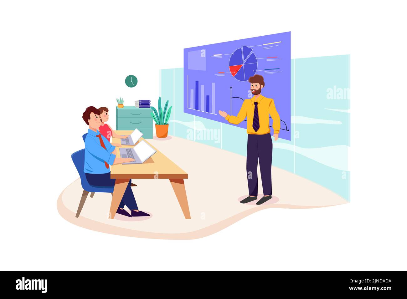 Business coaching Illustration concept. Flat illustration isolated on ...