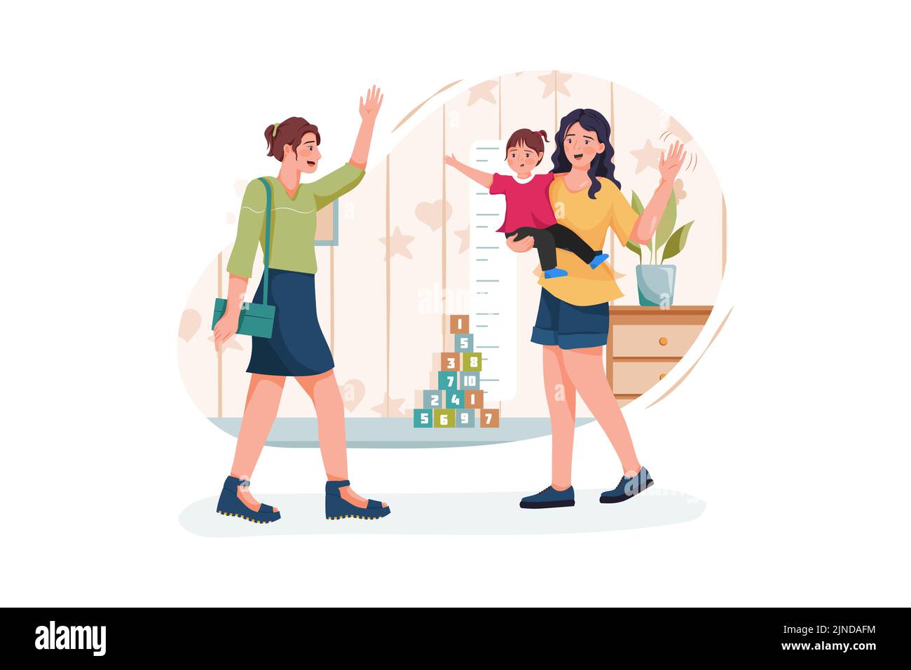 Babysitter Service Illustration concept. Flat illustration isolated on ...