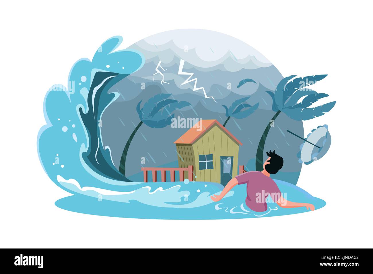 Natural Disasters Illustration concept. Flat illustration isolated on ...