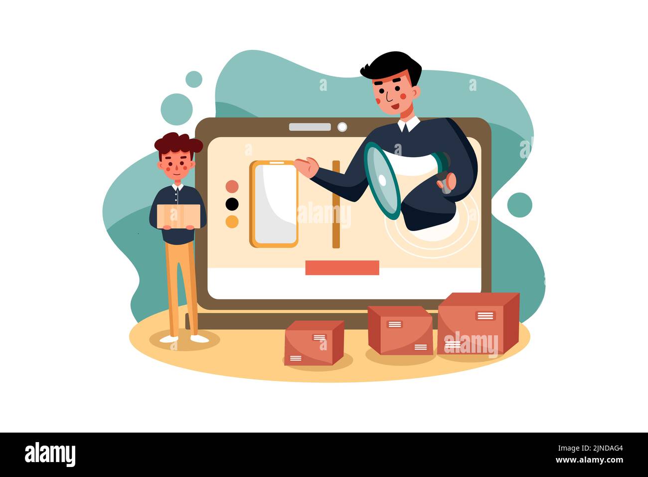 Digital Marketing Illustration Concept Flat Illustration Isolated On