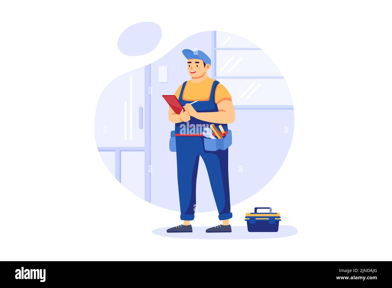 Handyman Service Illustration concept. Flat illustration isolated on ...
