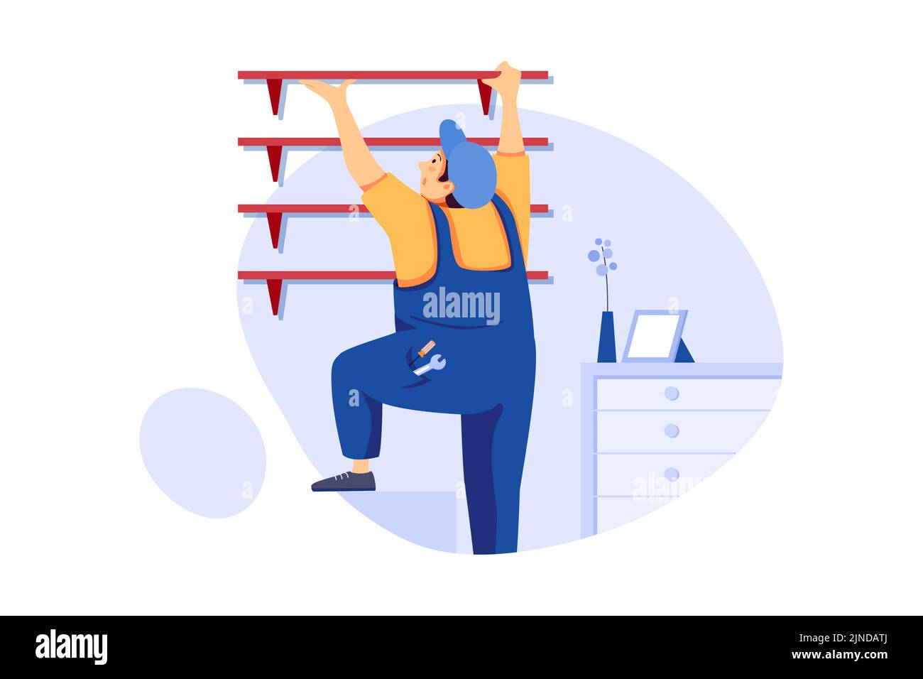 Handyman Service Illustration concept. Flat illustration isolated on ...