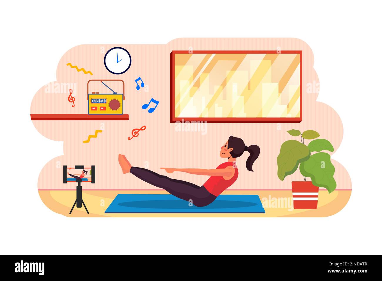 Live Streaming Illustration concept. Flat illustration isolated on ...