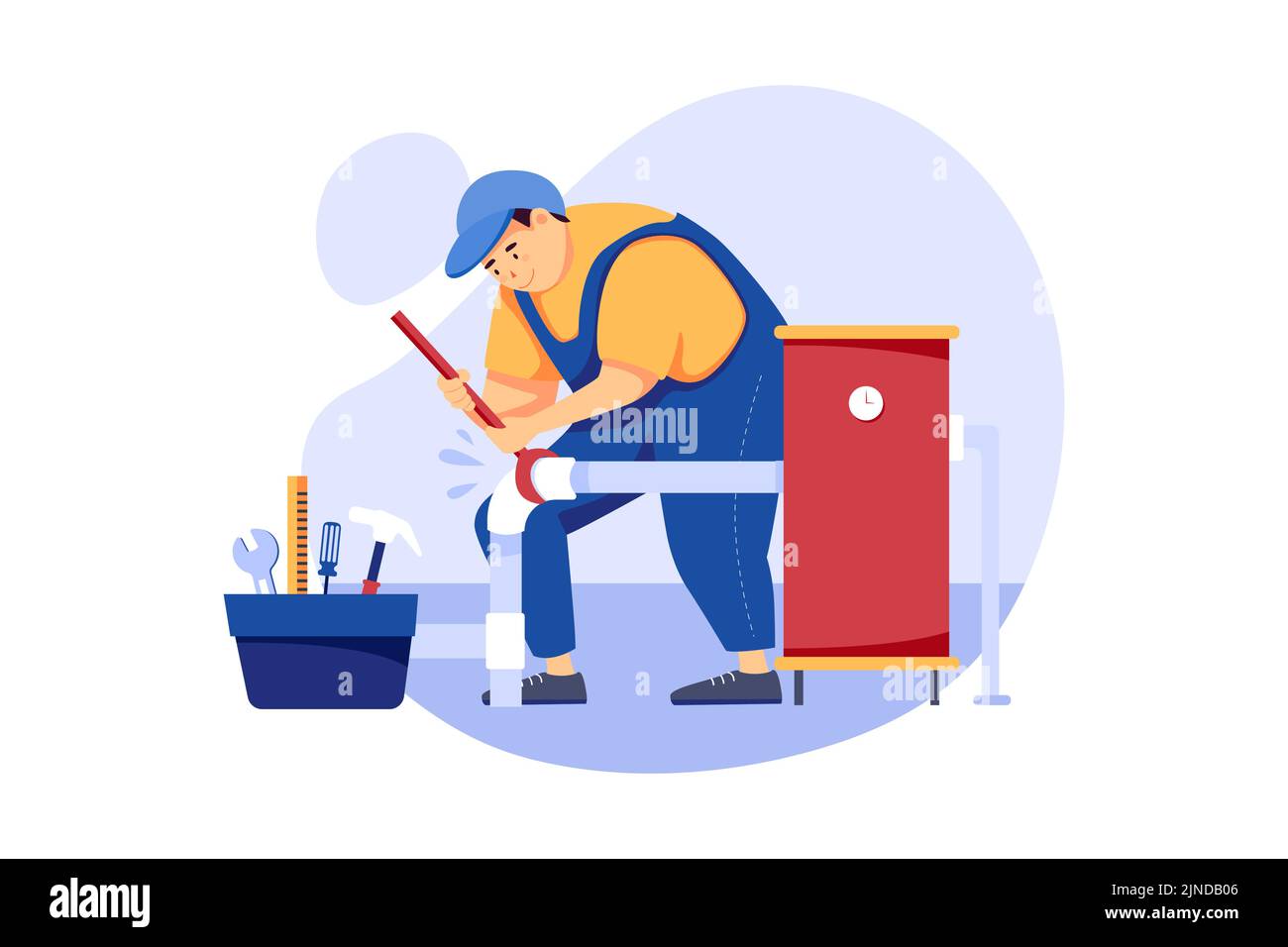 Handyman Service Illustration concept. Flat illustration isolated on ...