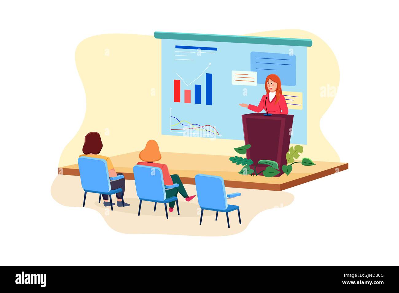 Business coaching Illustration concept. Flat illustration isolated on ...