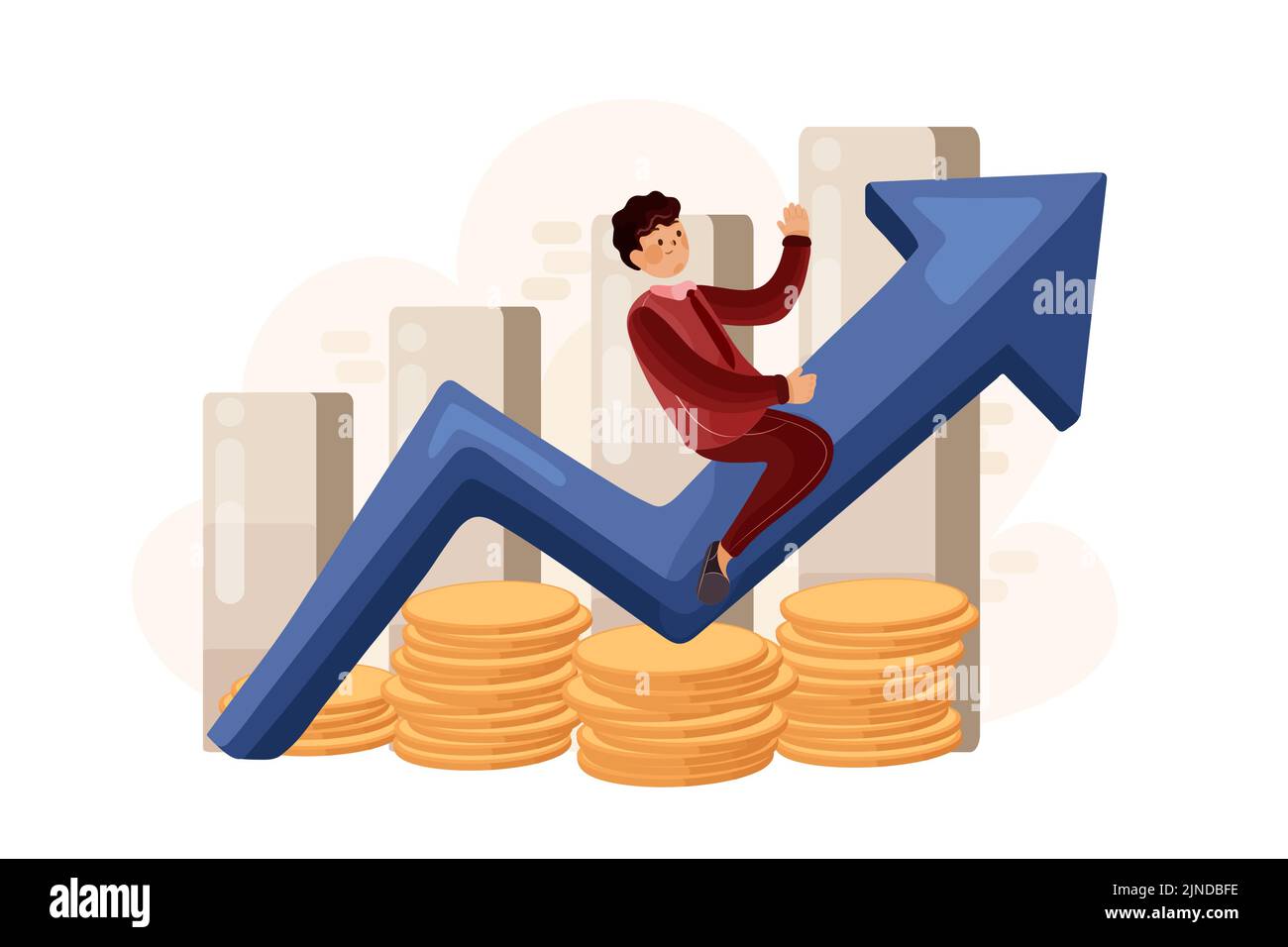 Business Scene Illustration concept. Flat illustration isolated on ...