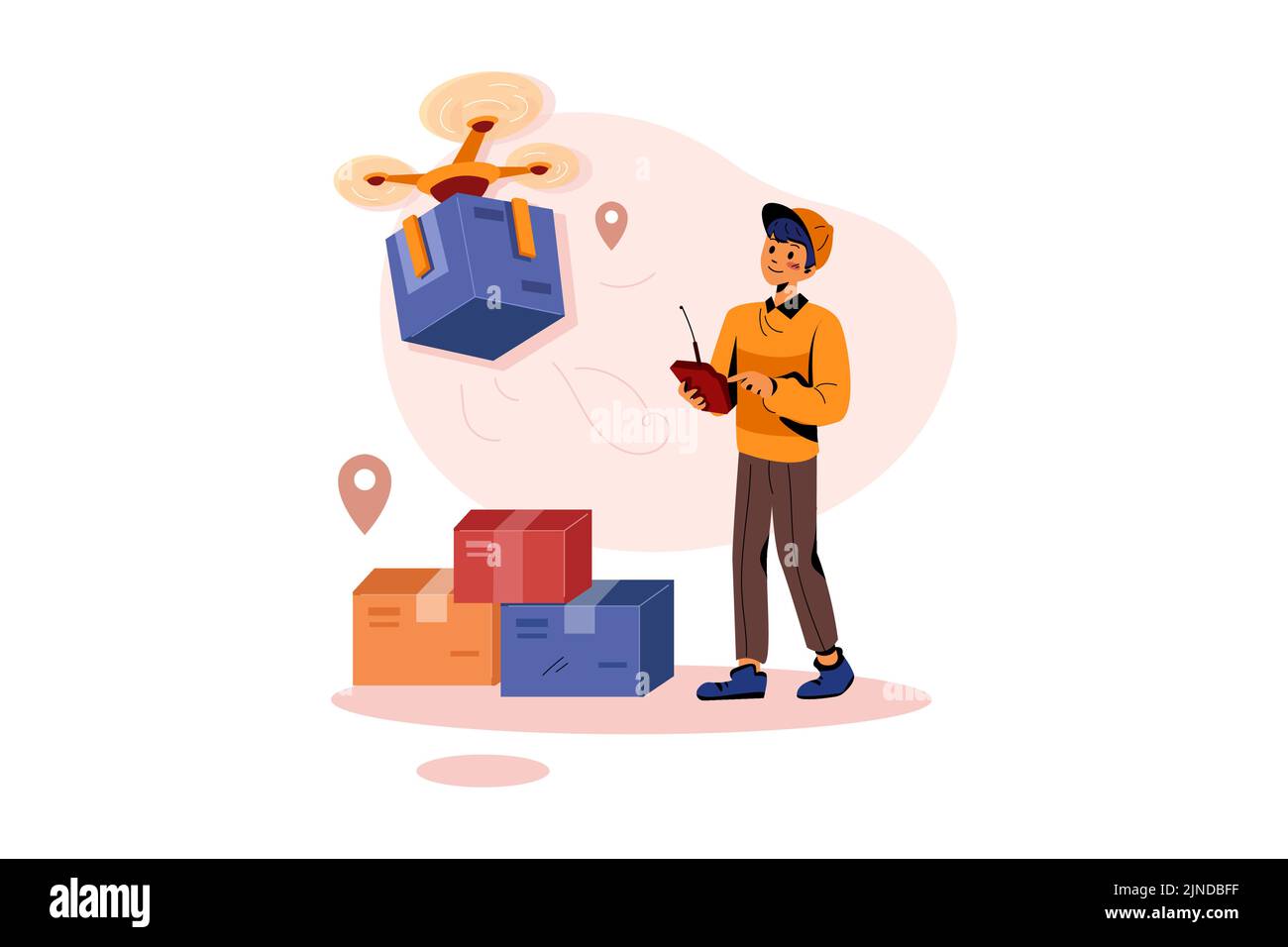 Delivery Package Illustration concept. Flat illustration isolated on ...