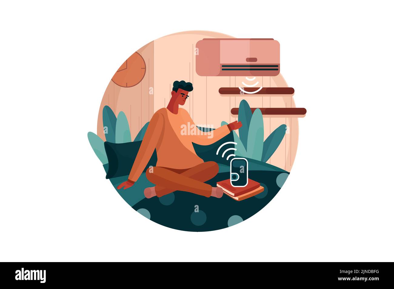Smart Technologies Illustration concept. Flat illustration isolated on ...
