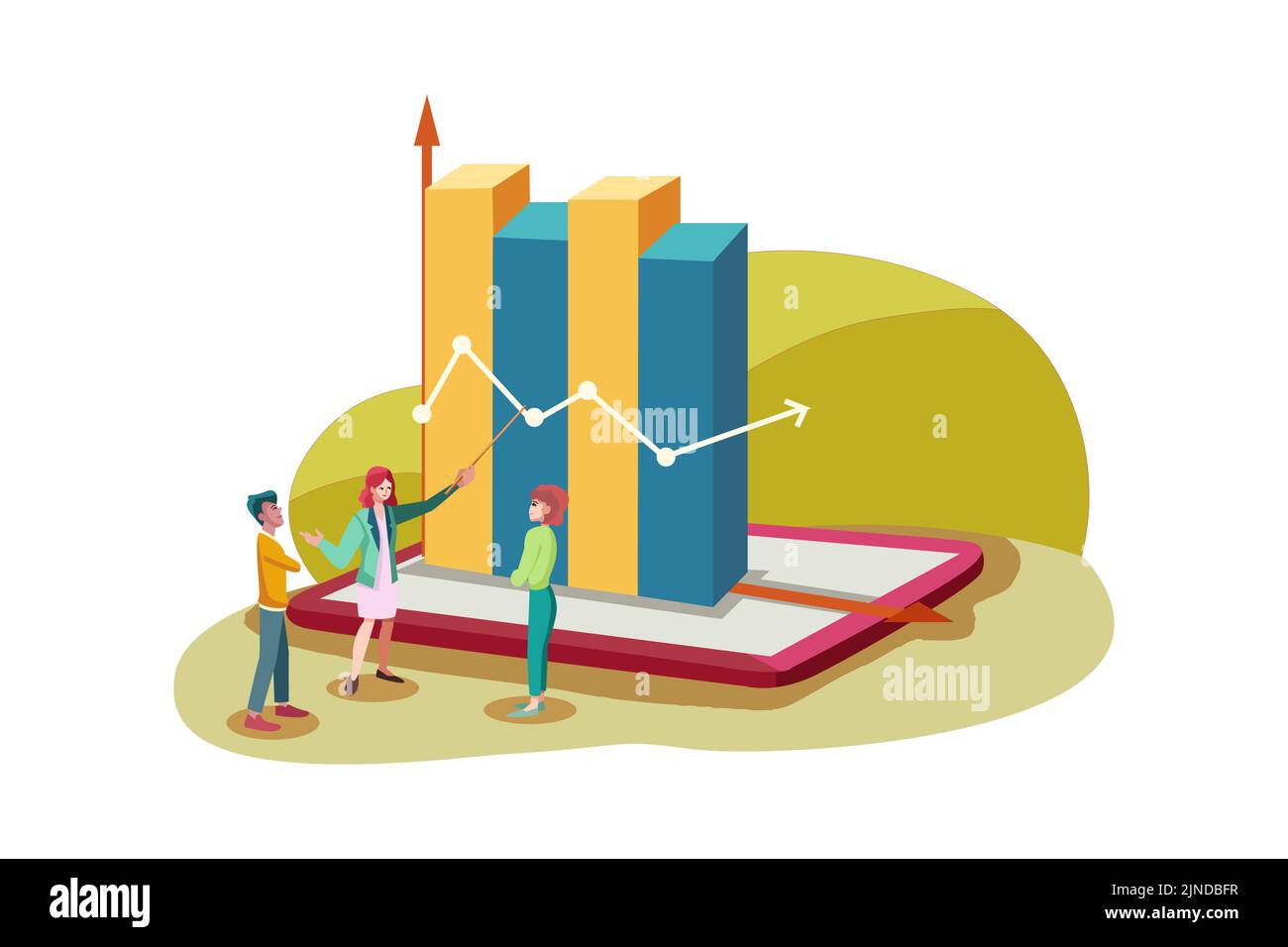 Business Illustration concept. Flat illustration isolated on white ...